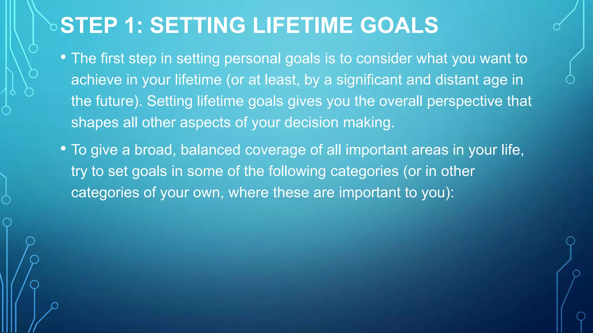 Personal goal setting | PPTX