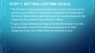 Personal goal setting | PPTX
