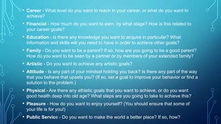 Personal goal setting | PPTX