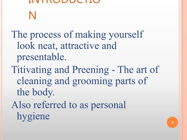 Personal Grooming Training for an Aesthetic Clinic | PPTX