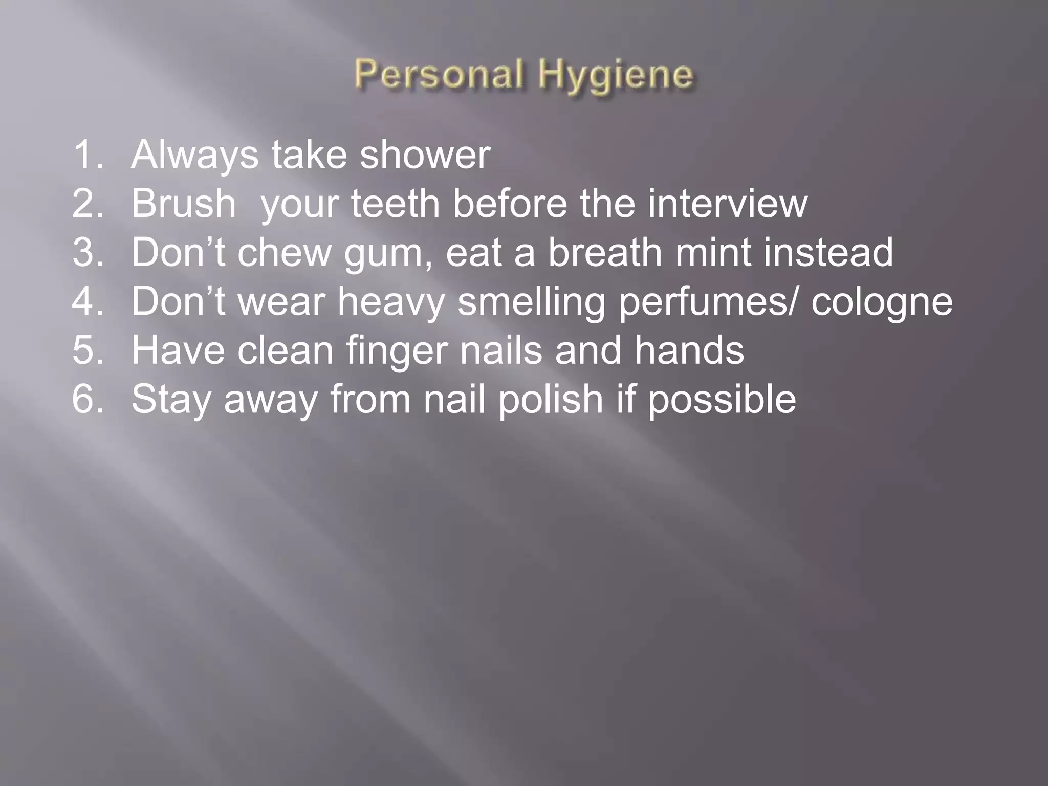 Personal Grooming | PPTX