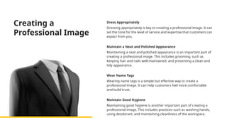 Personal Grooming, The importance of Hygiene in retail. | PPTX