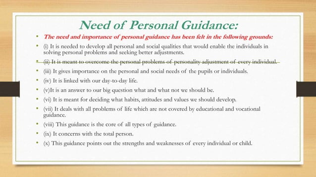 Personal guidance | PPTX
