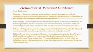 Personal guidance | PPT | Free Download
