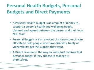 Personal Health Budgets | PPTX