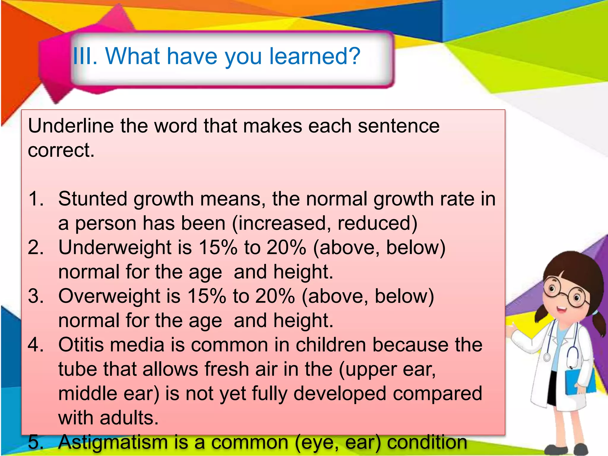 Personal health issues and concerns health6 | PPTX