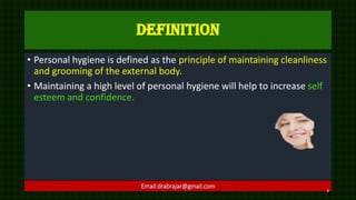 Personal Hygiene Lecture | PDF