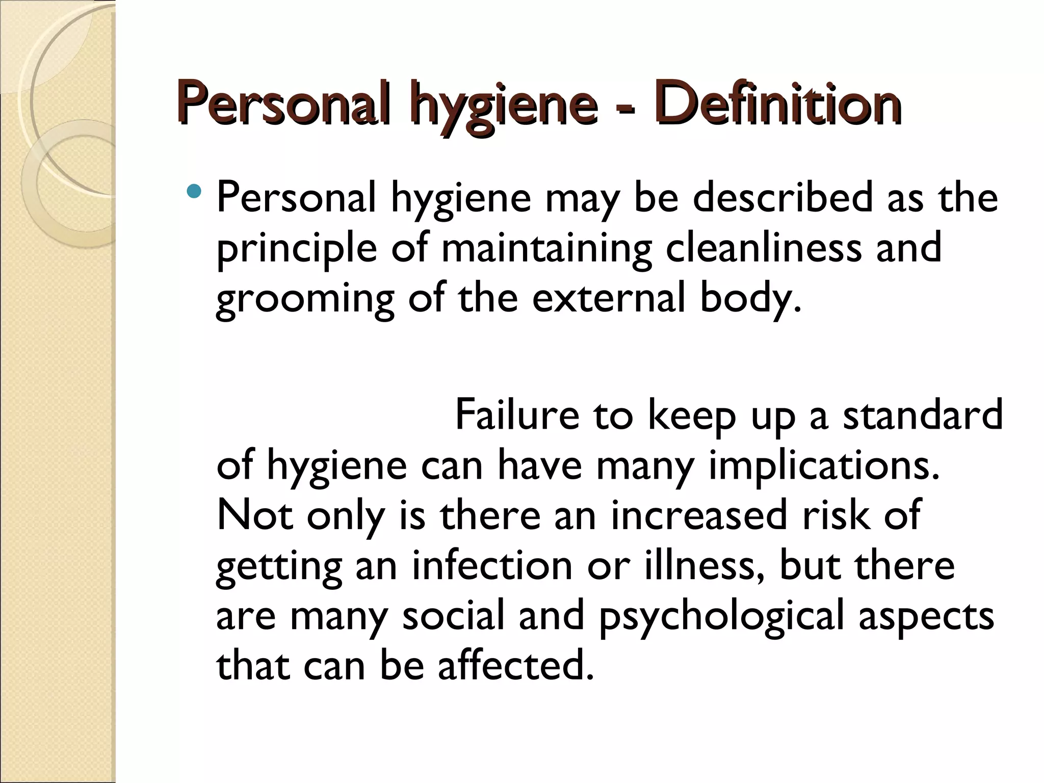 Personal hygiene | PPT