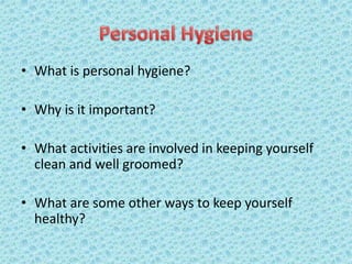 Personal hygiene | PPTX