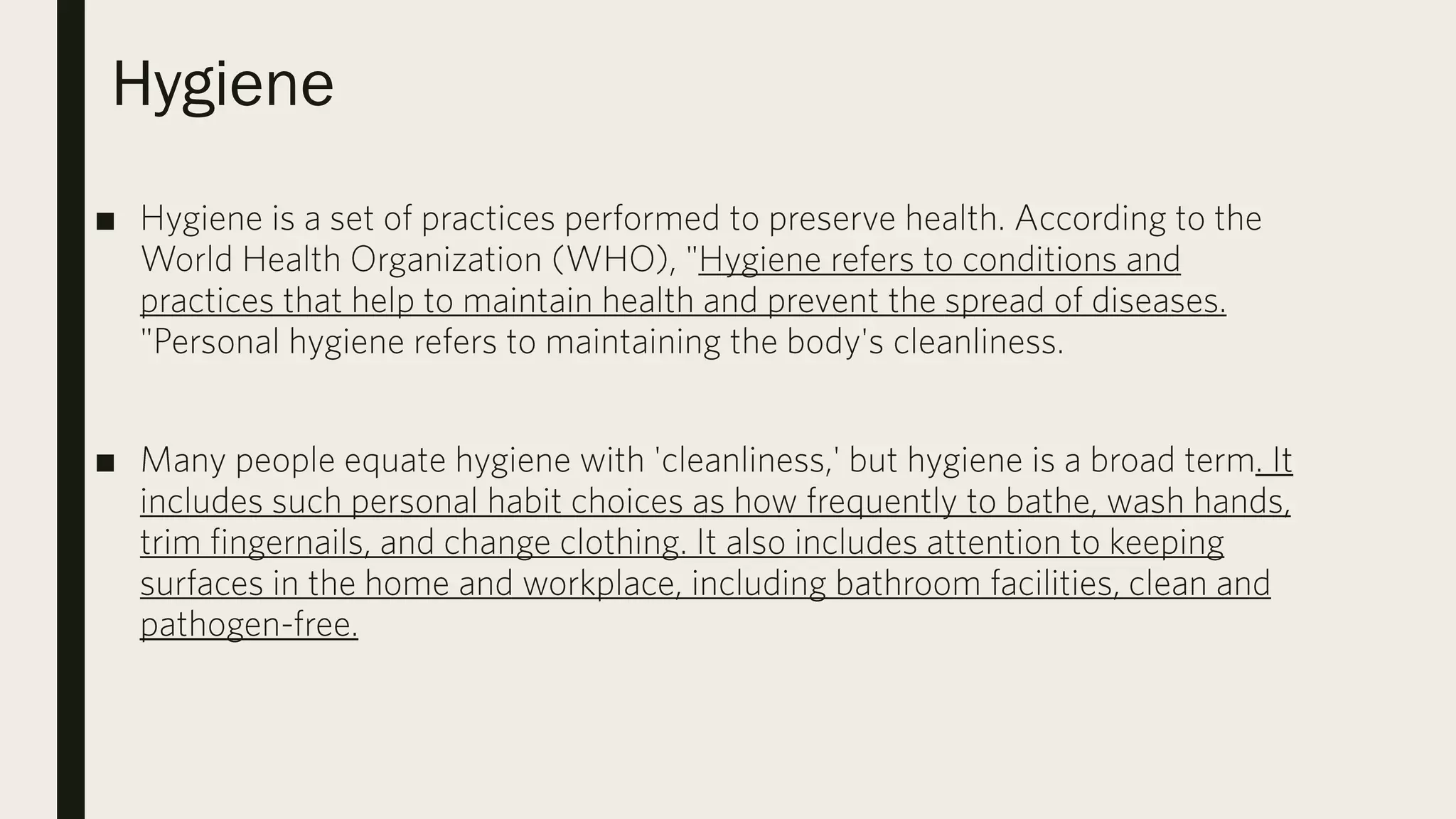 Personal hygiene | PPT