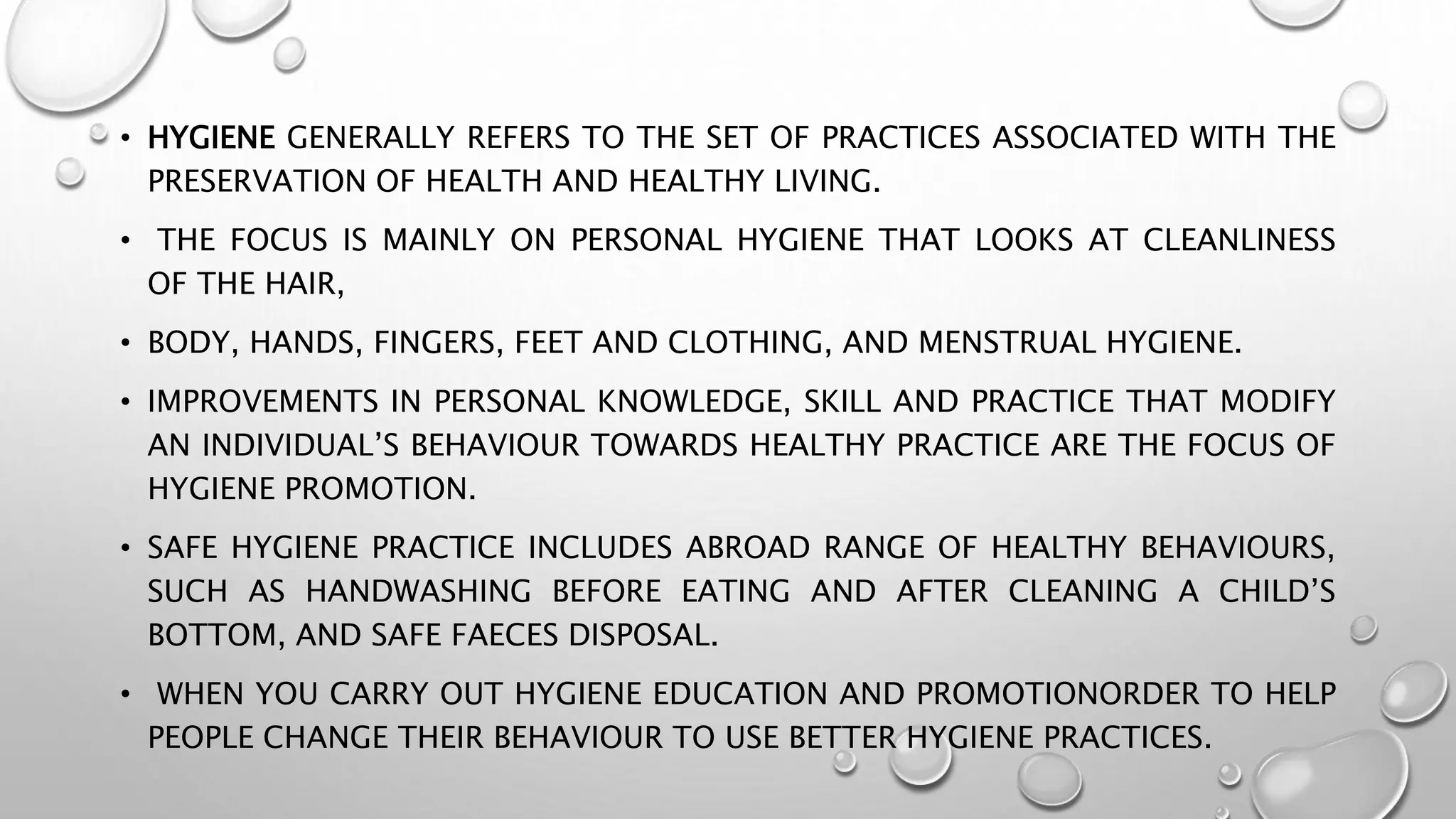 Personal hygiene | PPTX