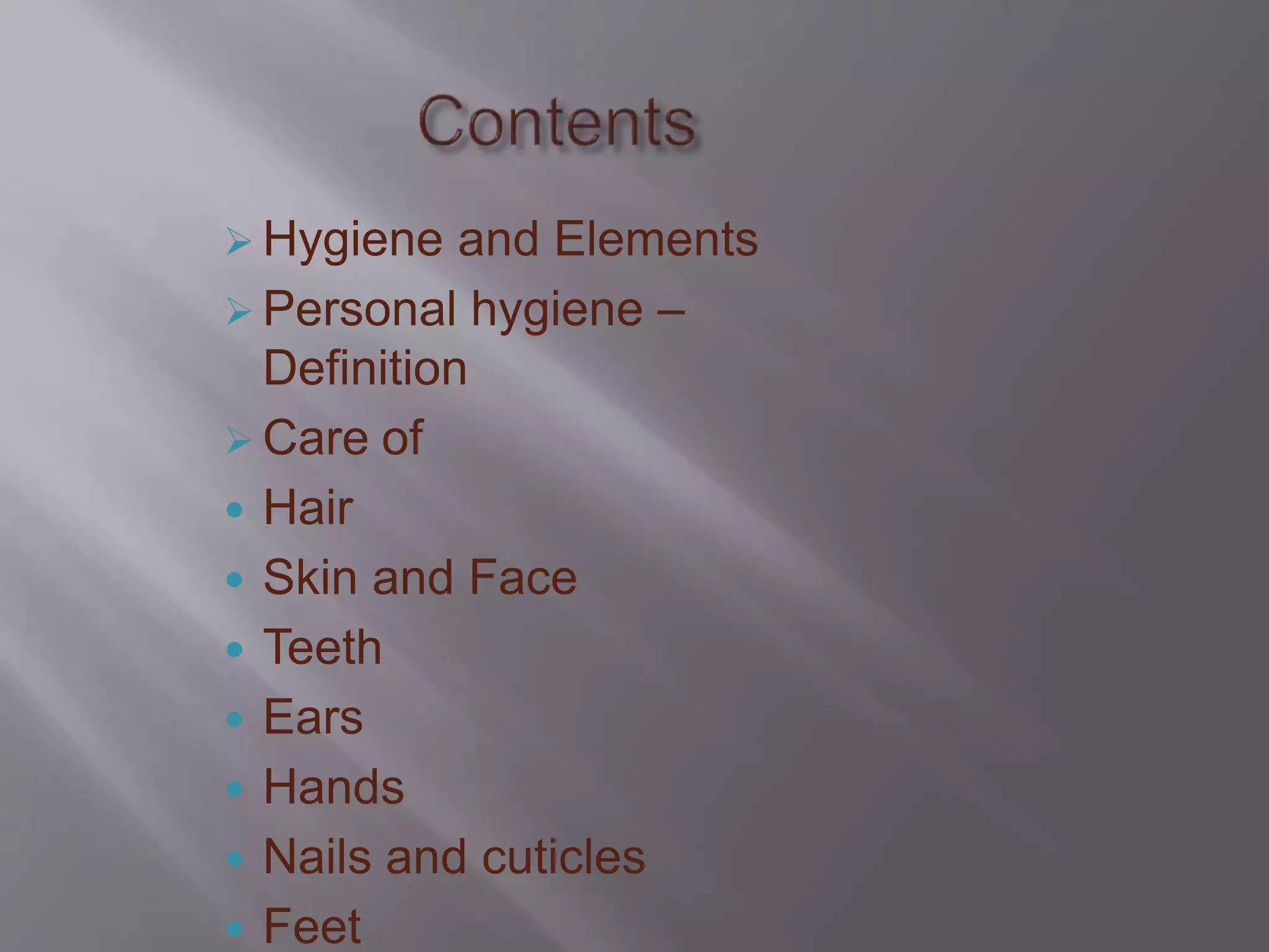 Personal hygiene | PPTX