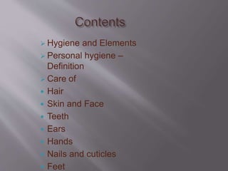 Personal hygiene | PPTX