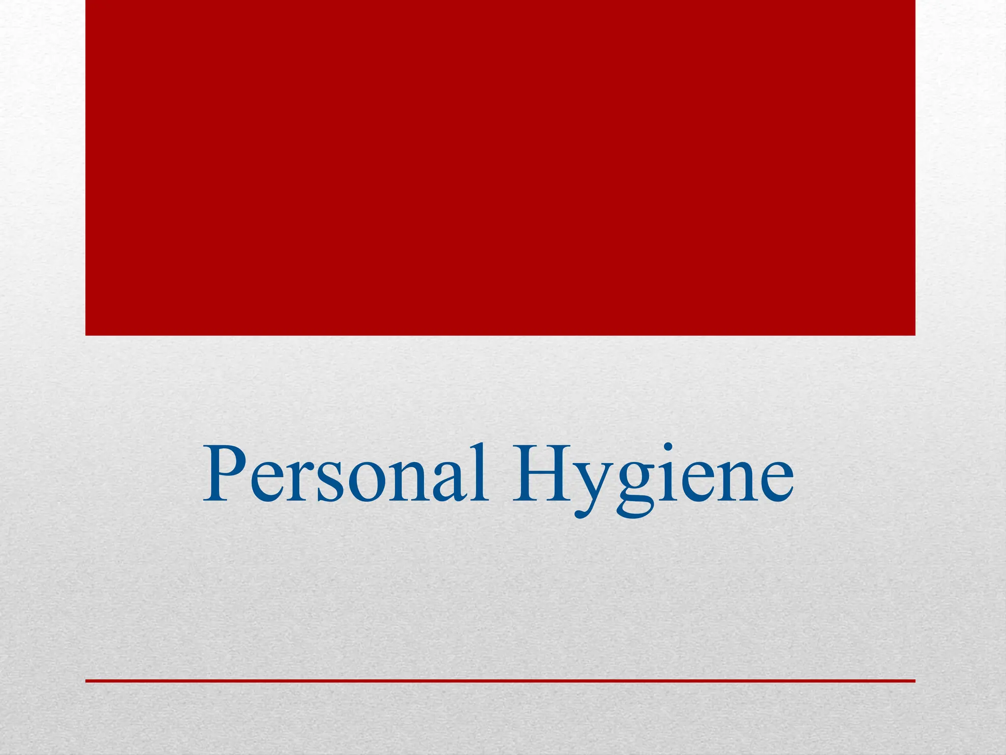 Personal Hygiene and Employee Food Safety | PPTX