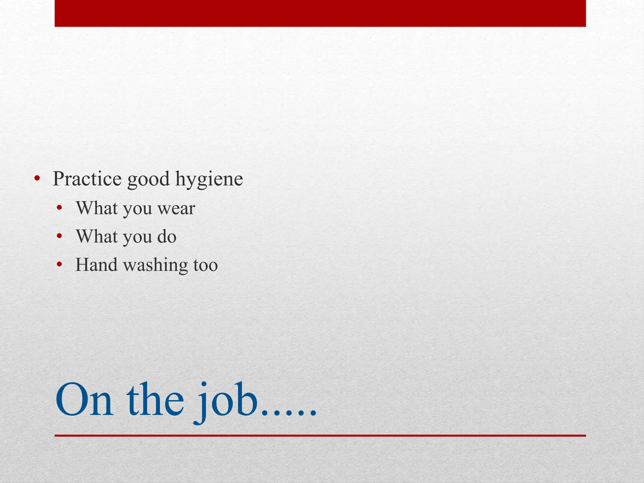 Personal Hygiene and Employee Food Safety | PPTX