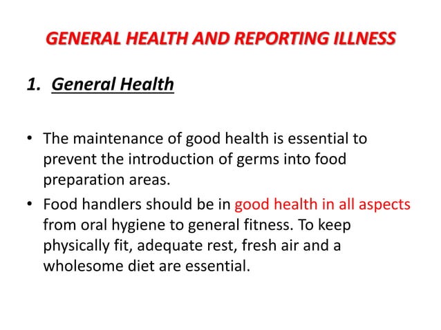 PERSONAL HYGIENE IN FOOD INDUSTRY .pptx | Infectious Diseases ...