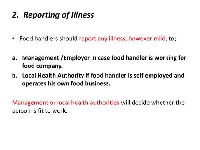 PERSONAL HYGIENE IN FOOD INDUSTRY .pptx | Infectious Diseases ...
