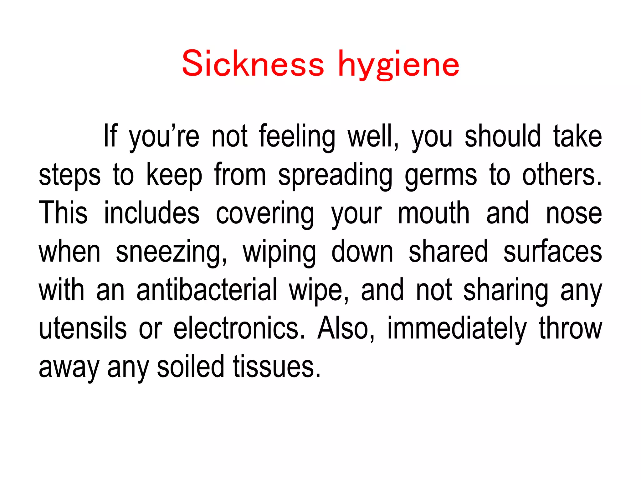 Personal hygiene and health | PPTX