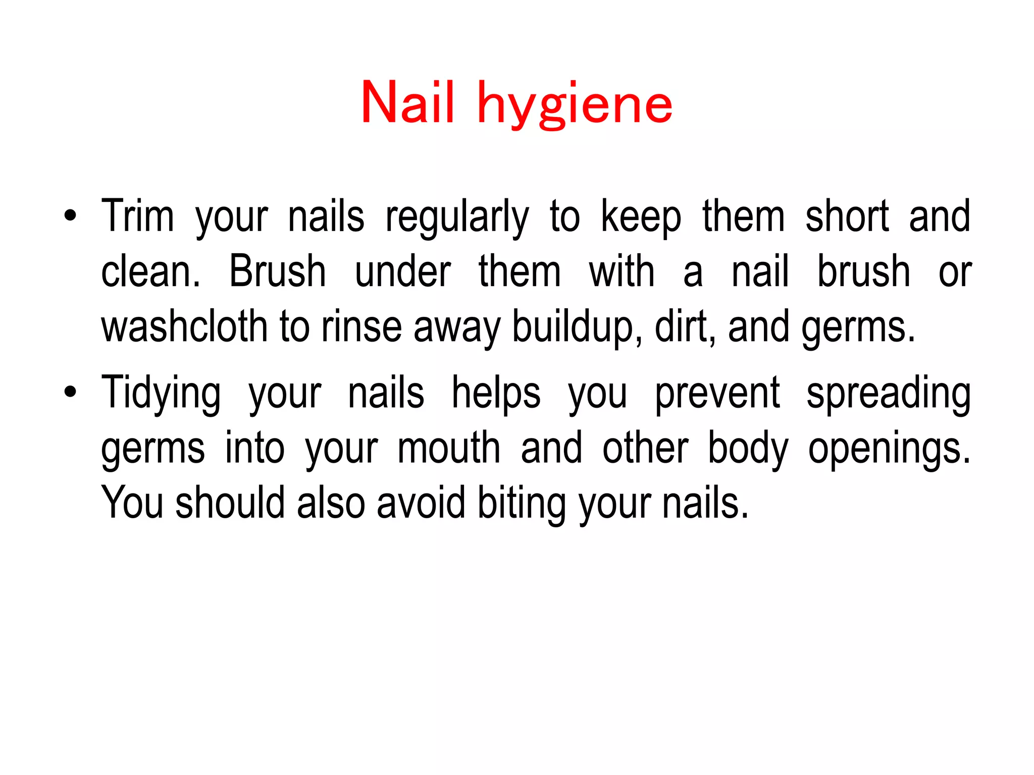 Personal hygiene and health | PPTX