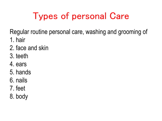 Personal hygiene and health | PPTX | Hair Care | Beauty