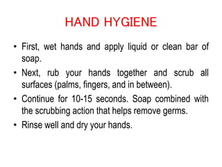 Personal hygiene and health | PPTX