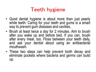 Personal hygiene and health | PPTX