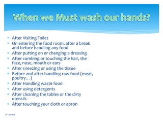 Personal hygiene F &B | PPTX