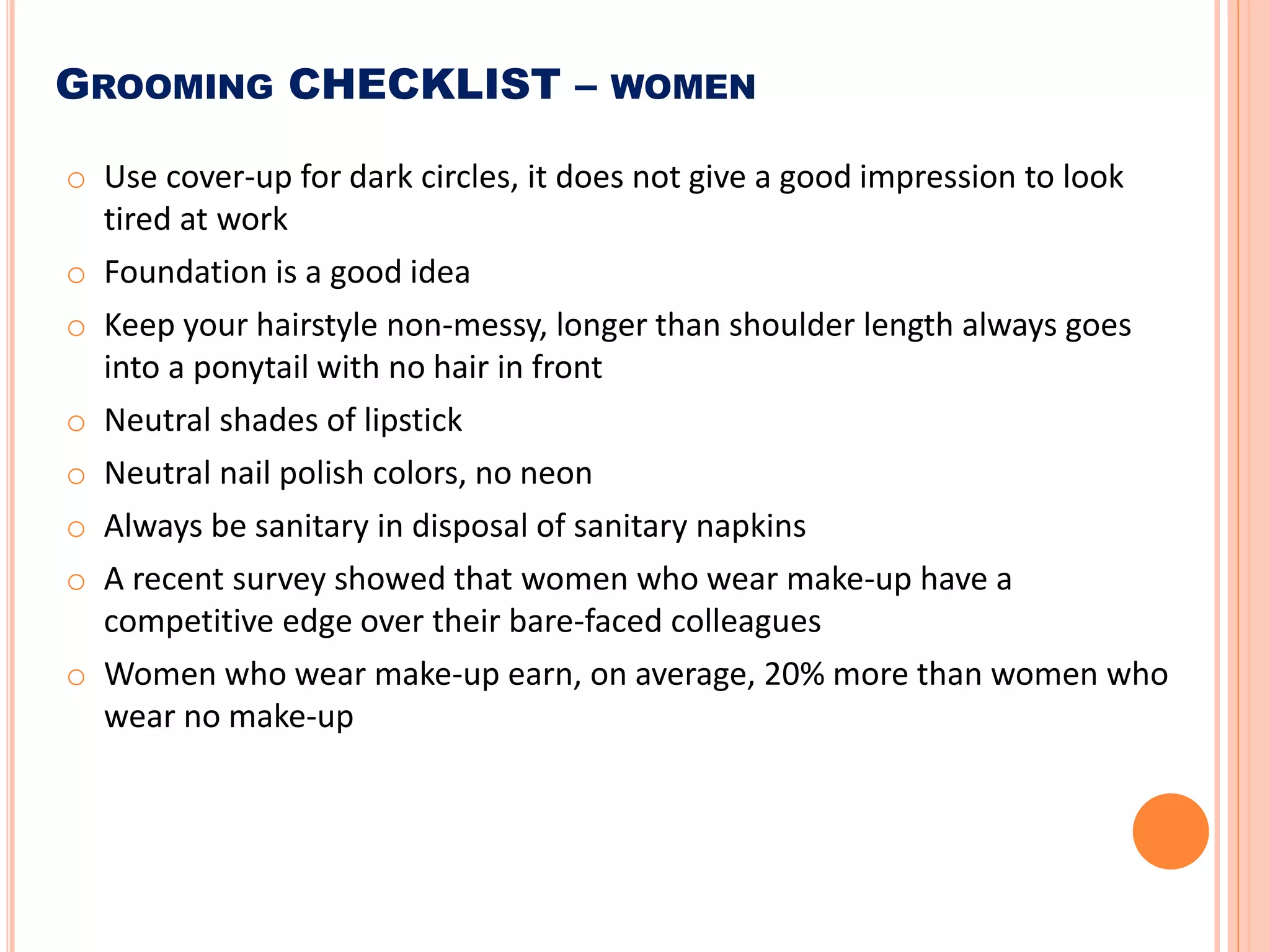 Personal Hygiene Importance and Grooming Checklist For Men & Women | PPTX