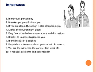 Personal Hygiene Importance and Grooming Checklist For Men & Women | PPTX