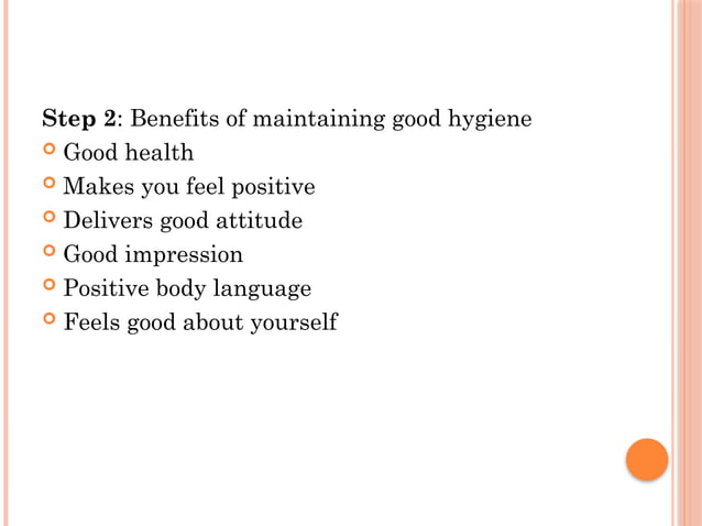 Personal Hygiene grooming and there pptx | PPT