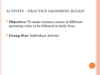 Personal Hygiene grooming and there pptx | PPTX