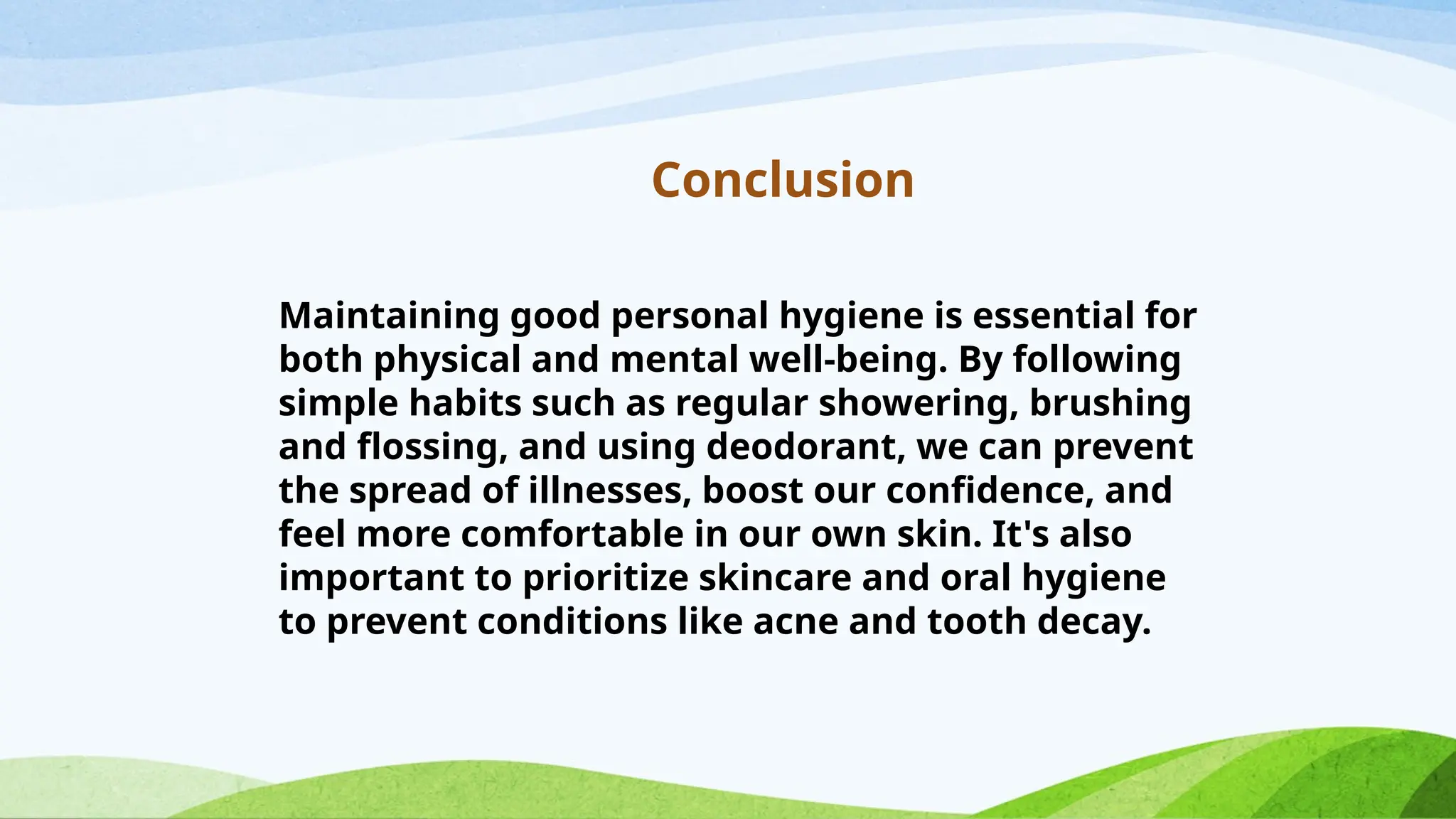 PERSONAL HYGIENE HABITS and the steps to be followed pptx | PPTX