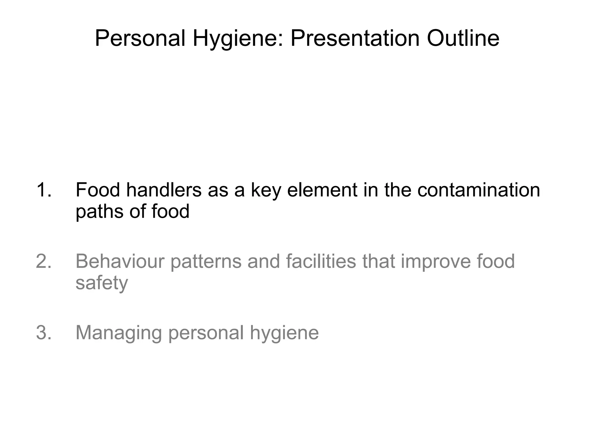Personal Hygiene in Food Production | PDF