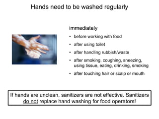 Personal Hygiene in Food Production | PDF