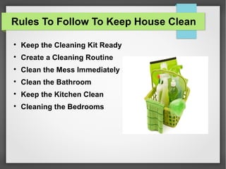 Personal Hygiene With Home Cleaning | PPT