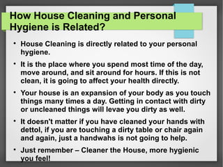 Personal Hygiene With Home Cleaning | PPT