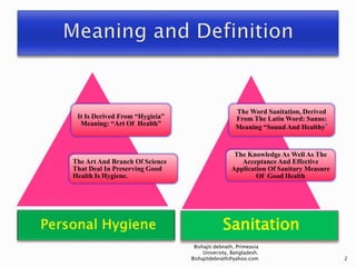 Personal hygine and sanitation by bishajit debnath | PPTX | Bath and ...