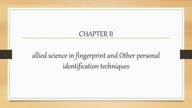 PERSONAL IDENTIFICATION TECHNIQUES.pptx | Skin and Dermatology ...