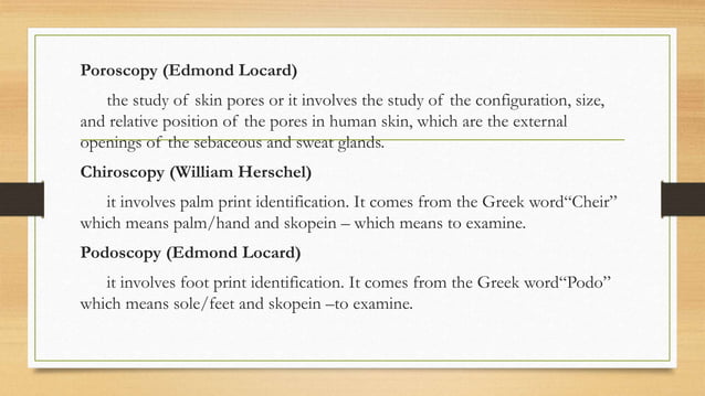 PERSONAL IDENTIFICATION TECHNIQUES.pptx | Skin and Dermatology ...