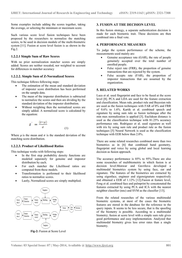 Personal identification using multibiometrics score level fusion | PDF | Computing | Technology ...