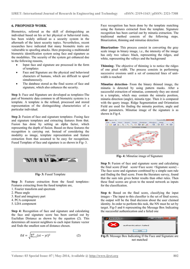 Personal Identification Using Multibiometrics Score Level Fusion Pdf Computing Technology