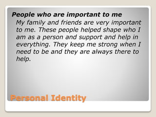 Personal identity | PPT