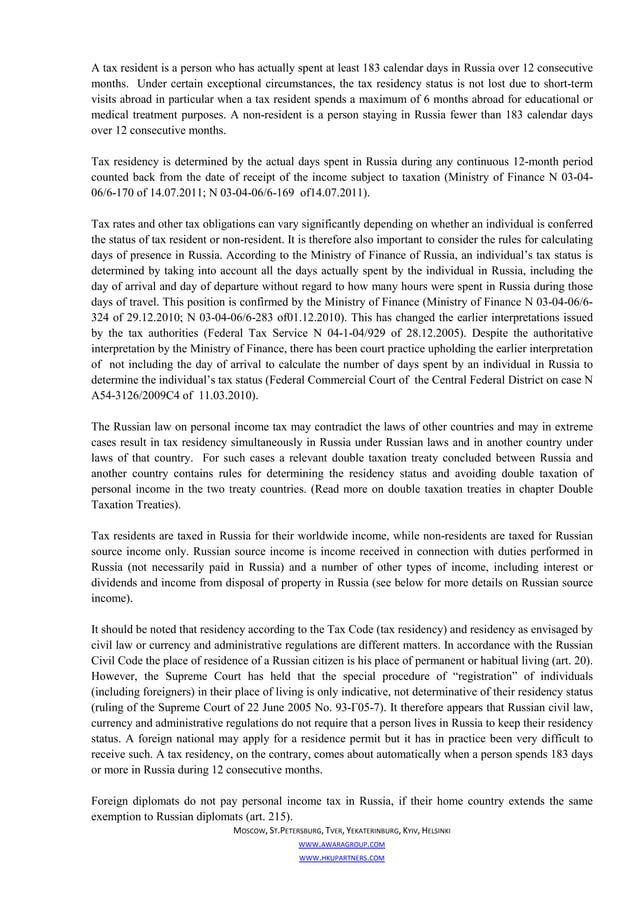 Personal income tax in Russia | PDF
