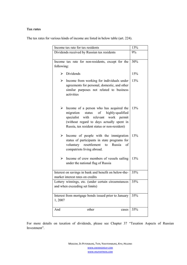 Personal income tax in Russia | PDF