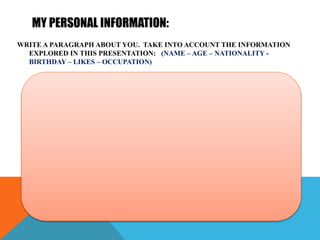 Personal info | PPT