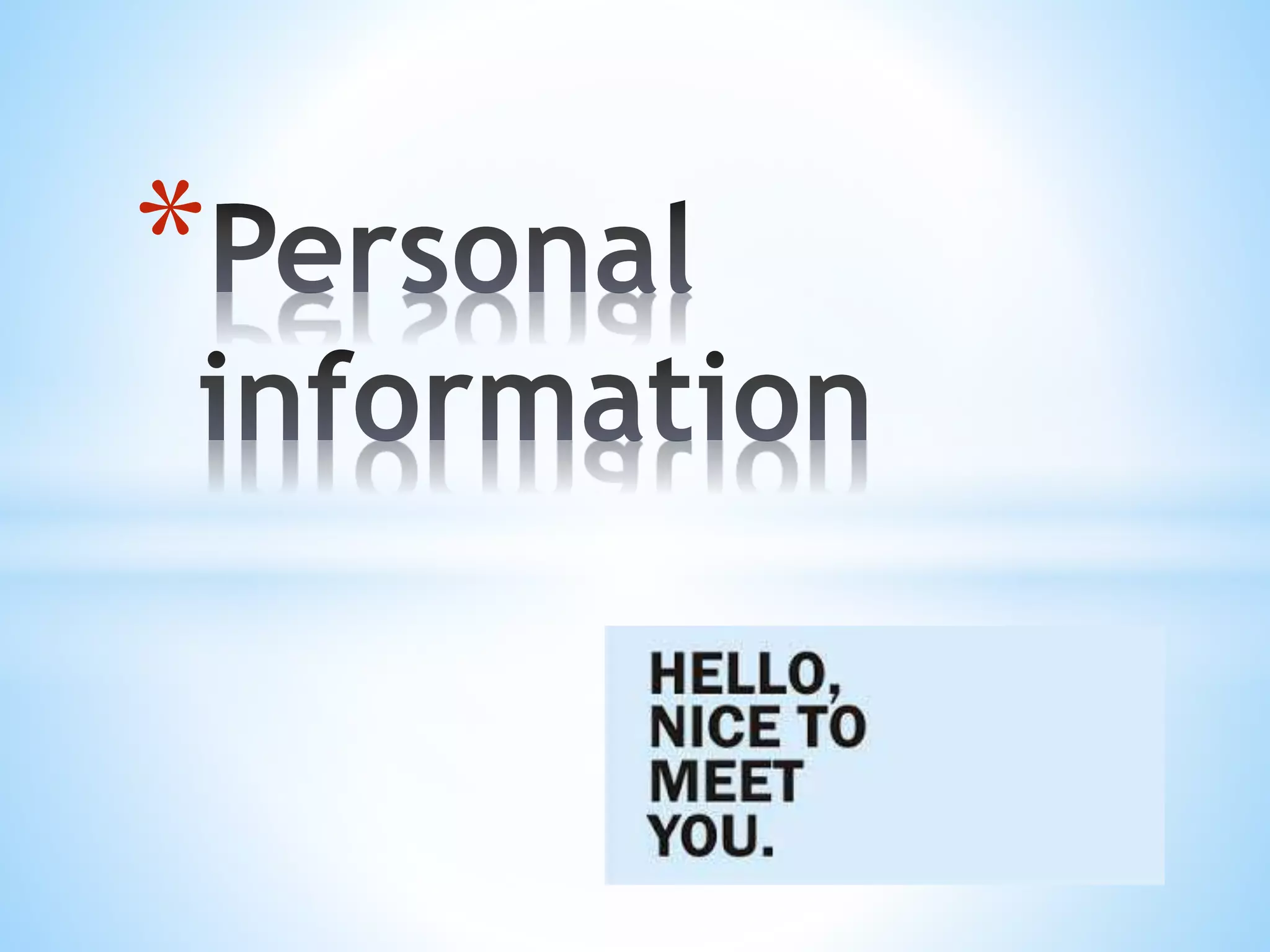 Personal information | PPTX