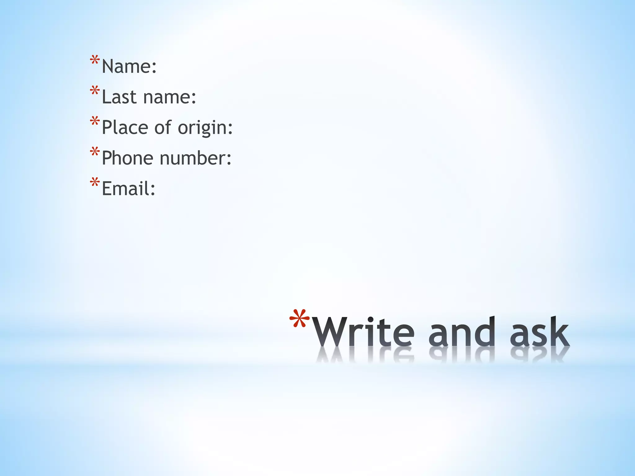 Personal information | PPTX