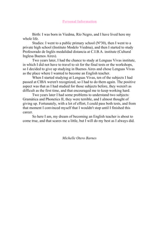 Personal information | DOC