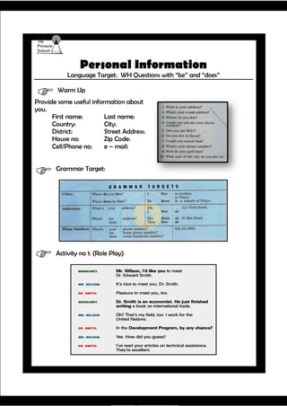 Personal information | PDF