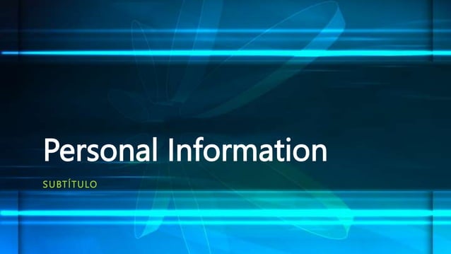 Personal Information para presentaciones empresariales.pptx